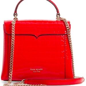 Bags | Nwt Kate Spade Romy Small Crocodileembossed Patent Leather ...